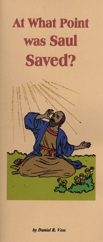 When Was Saul Saved? • Forum Terrace Church of Christ